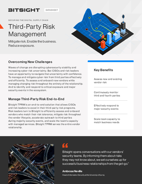 Data Sheet | End-to-end Third Party Risk Management