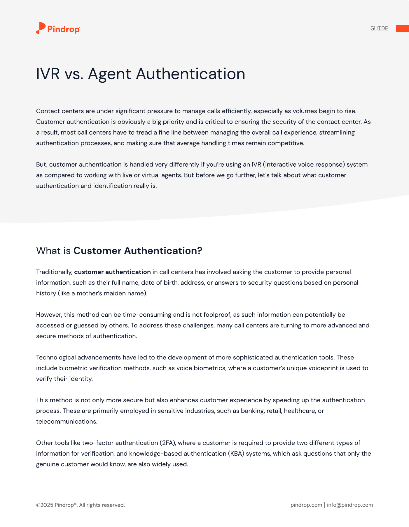 IVR vs. Agents: The Complete Guide to Customer Authentication IVR vs. Agents: The Complete Guide to Customer Authentication
